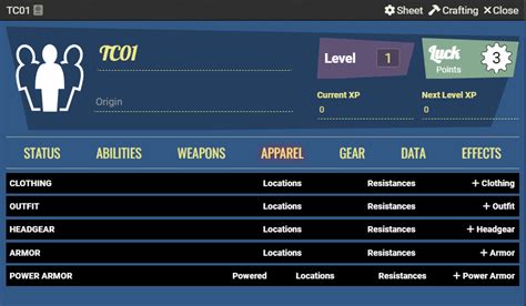fallout 2d20 character sheet