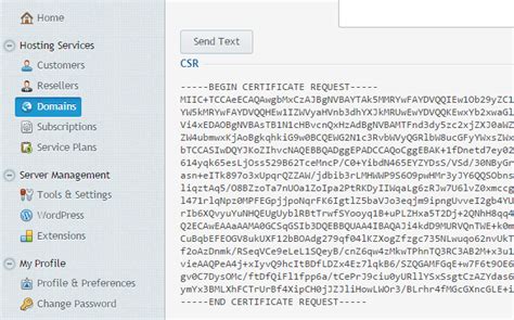 Plesk Generate Csr