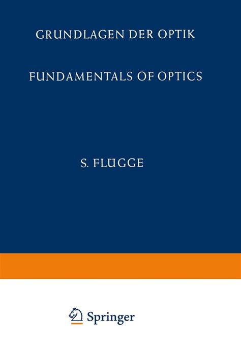 Amazon.com: Grundlagen der Optik / Fundamentals of Optics (Handbuch der ...