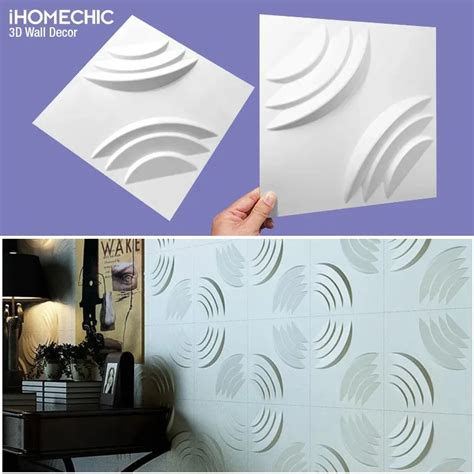 ₩17318에서 30cm 3d 벽 패널 파동 라인 장식 석재 벽돌 거실 Tv 배경 데칼 타일 금형 3d 벽 스티커 욕실 부엌