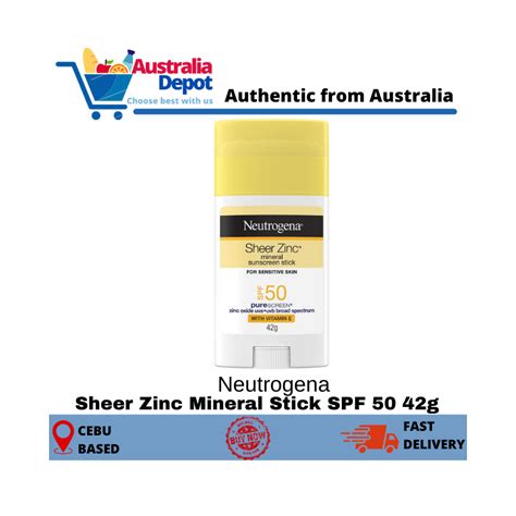 Neutrogena Sheer Zinc Mineral Stick Spf 50 42g Lazada Ph