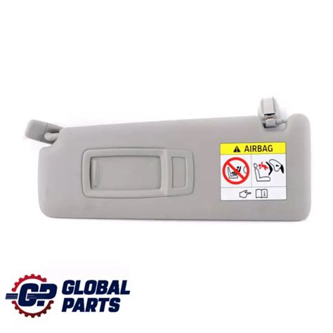 BMW F F Visiera Parasole Con Specchietto Sinistro Illuminato Pelle Grigio EUR