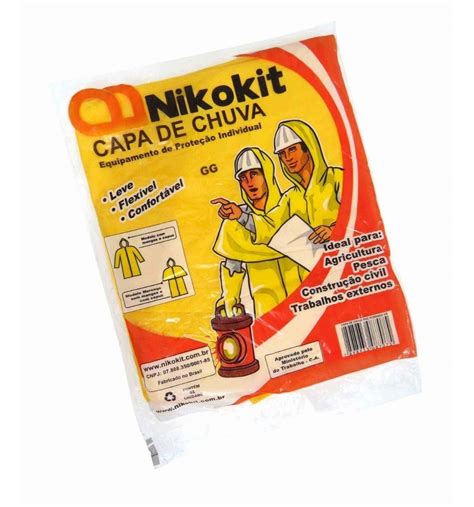 Capa De Chuva Capuz Pvc Forrado Resistente Proteção Mercado Livre