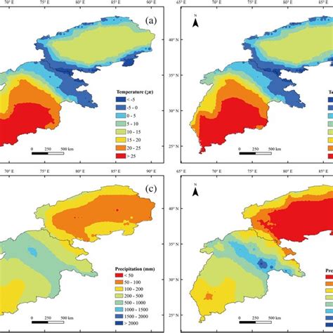 Spatial Distribution Of Annual Mean Temperature A B And Annual