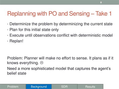 Ppt Replanning In Domains With Partial Information And Sensing Actions Powerpoint Presentation