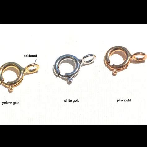 18k Spring Ring Clasp Etsy
