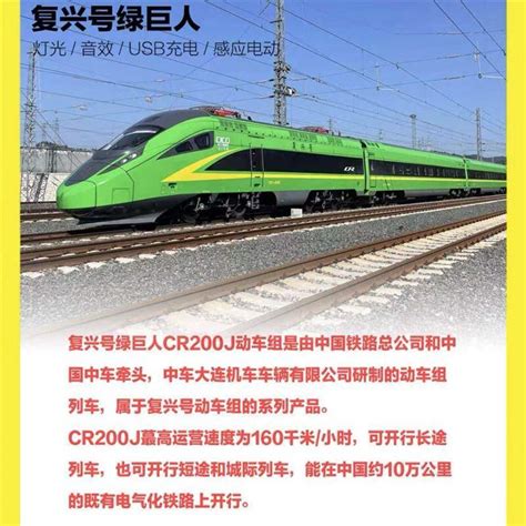 時尚兒童玩具仿真復興號動車組模型綠巨人cr200j電v動火車高鐵禮 露天市集 全台最大的網路購物市集