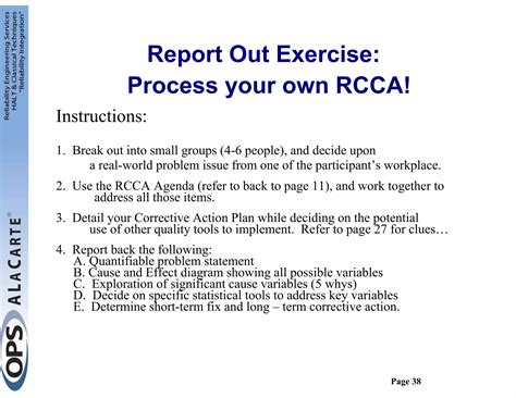 Root Cause And Corrective Action Rcca Workshop Pdf