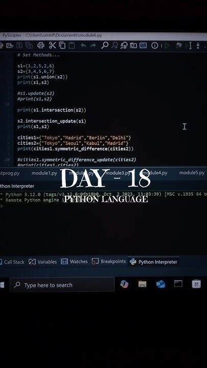 Day 18 Of Python Language Learning 🧑🏻‍💻shorts Coding Youtube