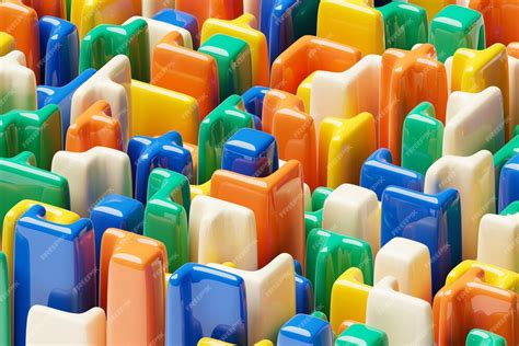 Premium Photo 3d Illustration Volumetric Colorful Shapes Parallelogram Pattern Technology