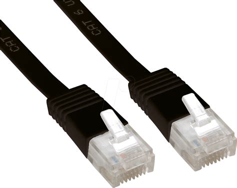 Patch C6sb 7sw 7m Cat 6 Flach Patchkabel Schwarz Bei Reichelt Elektronik