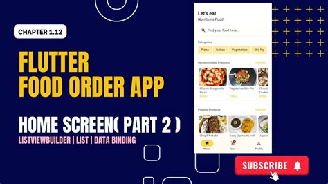 112 Data Binding In Listview Builder Categories In Home Screen Part