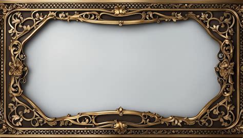 Antique Brass Frame Premium Ai Generated Image
