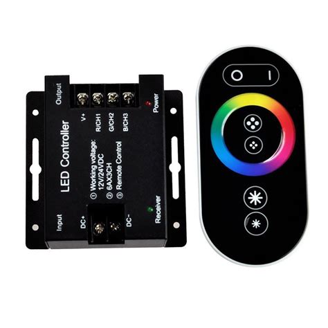RGB LED Controller Wireless RF Touch Color Remote With Dynamic Color Changing Modes Amps