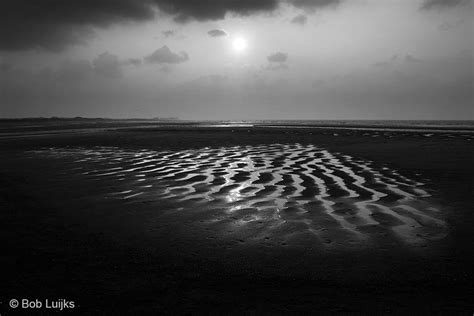 Meer Met Zwart Wit Natuurfotografie
