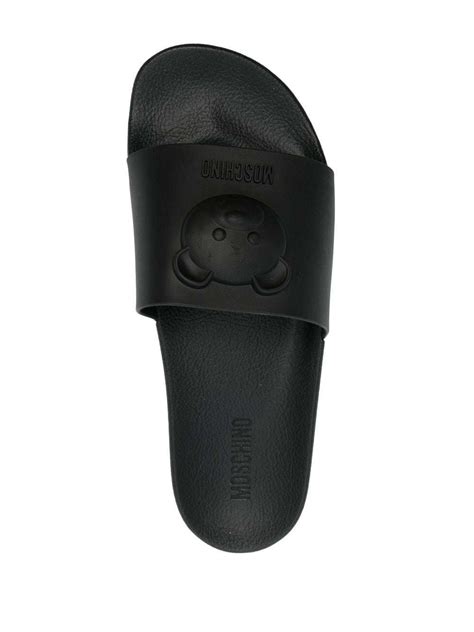 Moschino Teddy Bear Motif Slides 195 Lookastic