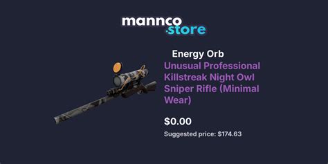 Energy Orb Unusual Professional Killstreak Night Owl Sniper Rifle