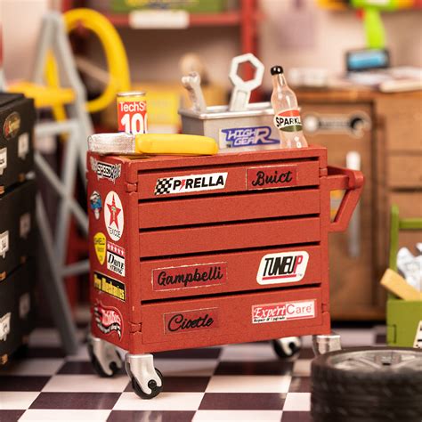 Rolife Garage Workshop DIY Miniature House Kit DG Robotime
