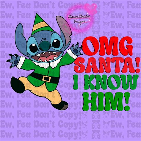 Elf Stitch Lilo And Stitch Christmas Buddy Funny Christmas 626 300 Dpi Png Download