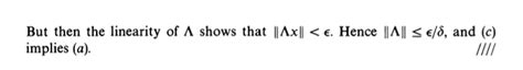 Rudin Rca Real And Complex Analysis Theorem If A Linear
