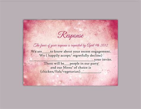 Diy Wedding Rsvp Template Editable Word File Instant Download Rustic