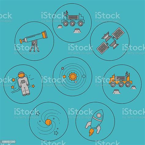 Vector Set Of Space And Astronomy Icons向量圖形及更多space And Astronomy圖片