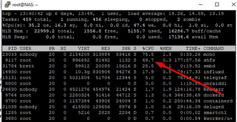 How Do I Identify The Cause Of Very High Cpu Usage General Support Unraid