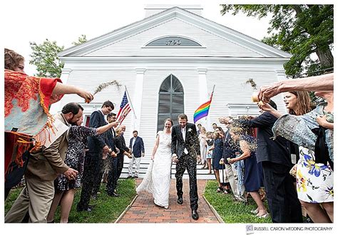 Fun Wedding Recessional Photos Castine Maine Wedding Photographers