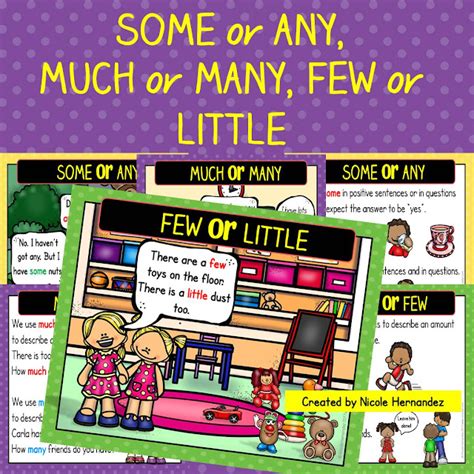 A Teachers Idea Quantifiers Some Or Any Much Or Many Few Or