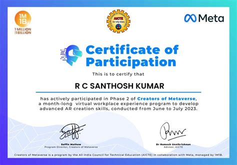 Santhosh Kumar R C On Linkedin Meta 1m1b 1 Million For 1 Billion