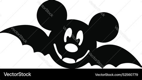 Mickey Bat Halloween Boo Royalty Free Vector Image