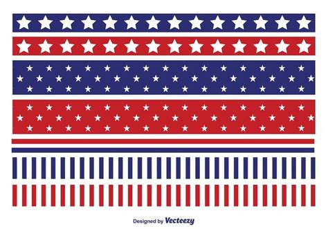 Patriotic Vector Border Set 89126 Vector Art At Vecteezy