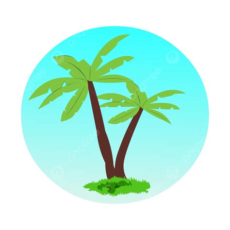 Palm Tree Clip Art Vector Illustration Palm Tree Vector Icon Png And