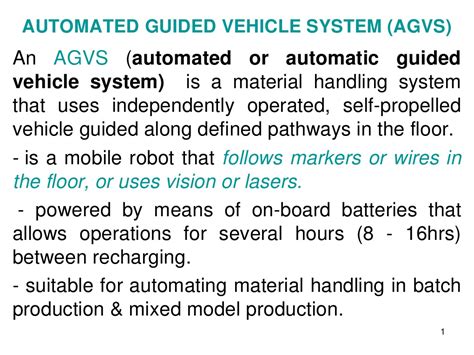 automated guided vehicle system pdf manufactured goods industries