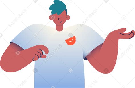 남자는 무언가를 가리킨다 Png Svg