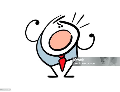 비즈니스 정장을 입은 남자가 화를 내며 부하 직원 동료 및 고객에게 큰 소리로 소리를 지릅니다 공격적인 사업가 또는 학교에서 교사의 벡터 그림 고립된 만화 캐릭터 경영자에