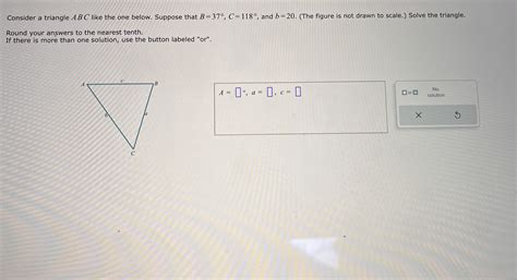 Solved Consider A Triangle Abc Like The One Below Suppose
