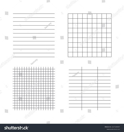 Notebook Grid Lines Paper Texture Isolated Stock Vector Royalty Free Shutterstock