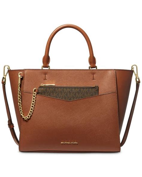 Michael Kors Michael Kaylee Medium Leather 2 In Brown Lyst