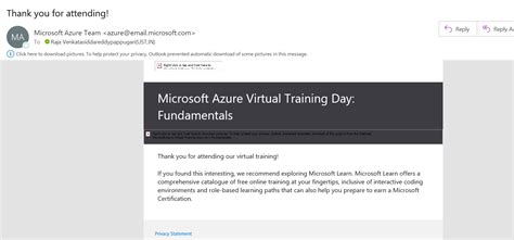 Microsoft Azure Virtual Training Day Exam Voucher Not Yet Received