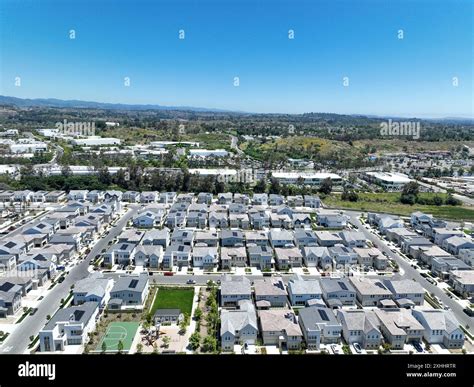 Aerial View Of Middle Class Community Identical Condominium Houses