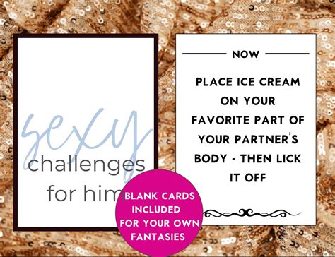 Sex Game 120 Sex Challenges For Him And Her Printable Kinky Game For Couples Kinky Games