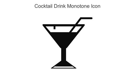 Cocktail Drink Monotone Icon In Powerpoint Pptx Png And Editable Eps Format PPT Example