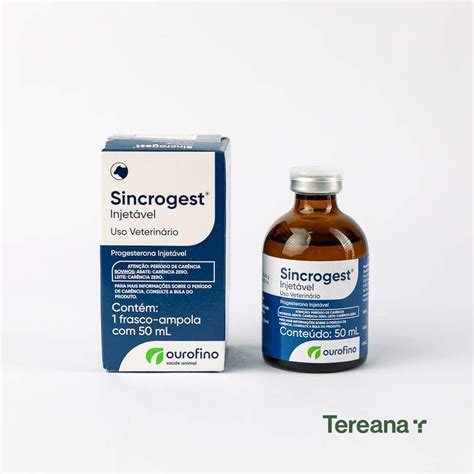 Sincrogest Inj 50ml Ouro Fino Hormônios E Reprodução Tereana