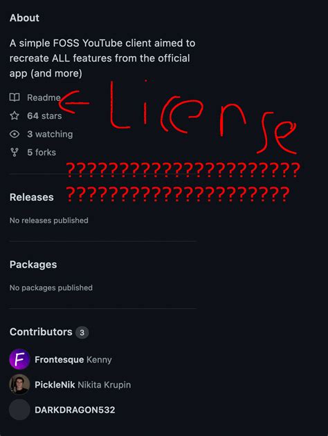 there s no license · issue 15 · vuetubeapp vuetube · github
