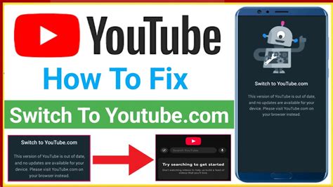 Switch To Switch To Problem Youtube Update Problem Youtube Not