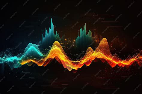 Premium Photo Abstract Sound Waves Frequency Audio Waveform Music Wave Hud Interface Elements