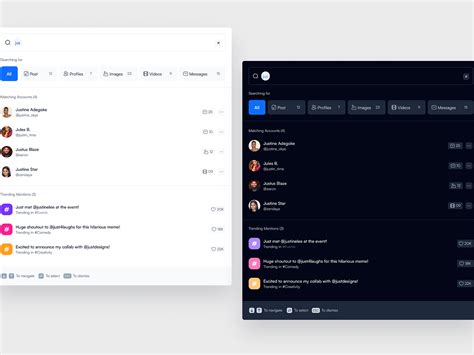 Search Modal Light And Dark Themes By Oluwatosin Obalana On Dribbble