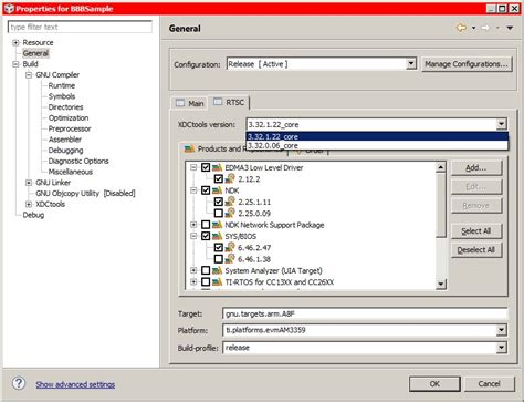 CCS CCSTUDIO Org Eclipse Rtsc Xdctools INVALID CODEGEN LOCATION Invalid Codegen Location