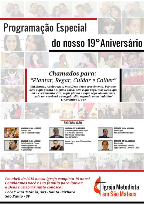 Flyers E Cartazes Igreja Metodista Em São Mateus On Behance
